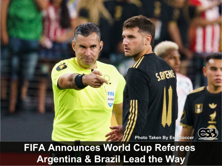 FIFA Announces 2026 World Cup Referees - ESO Soccer