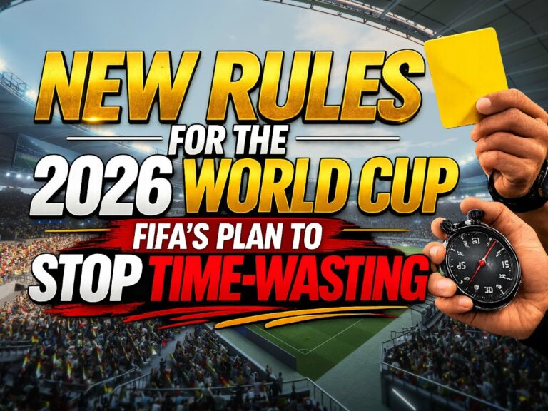 Rules for the 2026 World Cup: Timers, VAR: Time Wasting